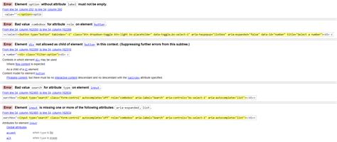 Markup Errors In W3c Validator · Issue 2529 · Snapappointments
