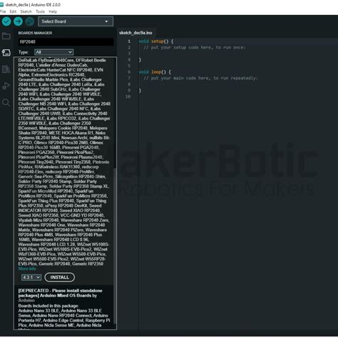 Getting Started With The Rp2040 And The Arduino Ide Maker Hardware