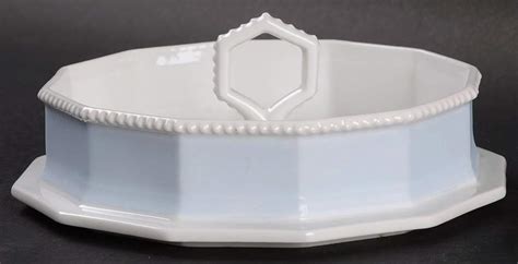 Perl Blue Bon Bon With Center Handle By Nymphenburg Replacements Ltd