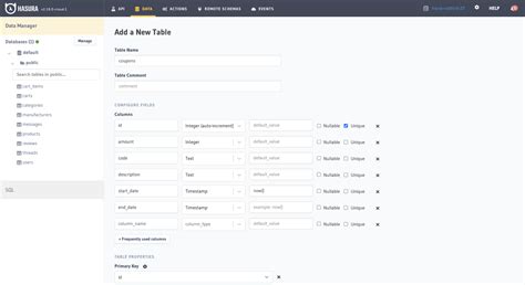 Quickstart Schema Hasura Graphql Docs