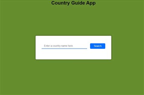 Country Guide App Using Html Css And Javascript With Source Code Sourcecodester