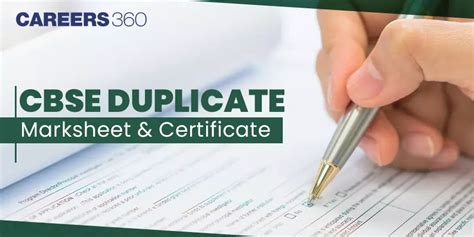 Cbse Duplicate Marksheet And Certificate