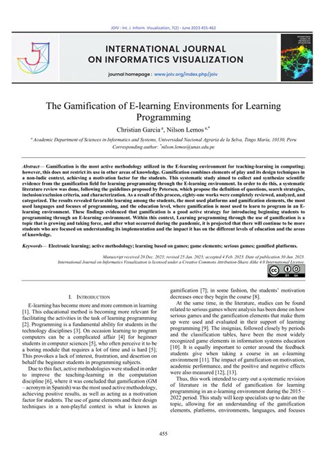 Pdf The Gamification Of E Learning Environments For Learning Programming