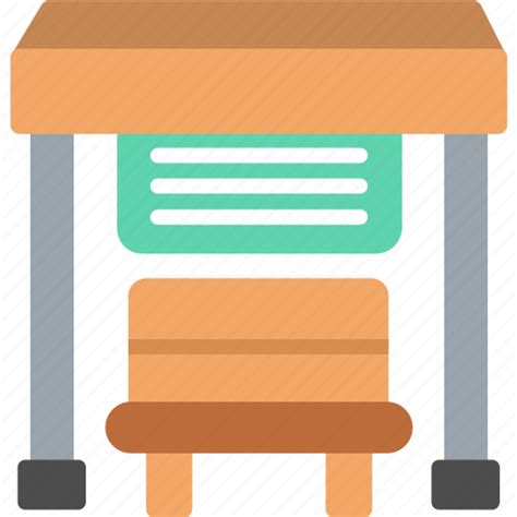 Architecture Bench Bus Station Stop Urban Icon Download On