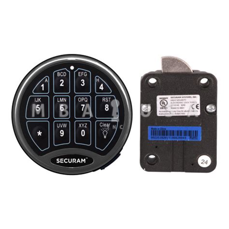 Securam Safelogic Basic 2 User Swingbolt Lock Package W Backlit Keypad Black Chrome Mba Usa