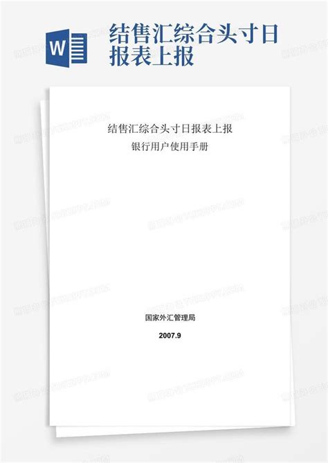 结售汇综合头寸日报表上报Word模板下载 编号lapndvog 熊猫办公