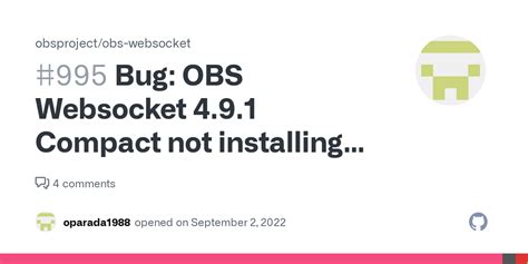 Bug Obs Websocket 491 Compact Not Installing Int He Correct Folder Dialog Windows Display