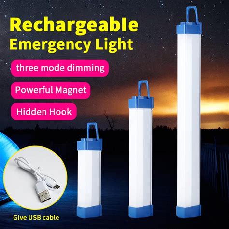 Usb Emergency Light Rechargeable Led Tube Lamp Portable Rechargeable Outdoor Emergency Lights
