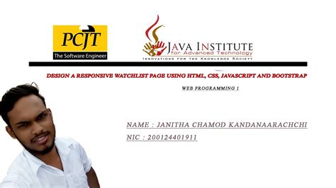 Design A Responsive Watchlist Page Using Html Css Javascript And