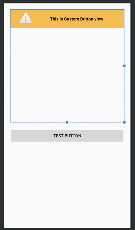 Android Why Is The Size Applied To The Custom View Not Reflected Stack Overflow