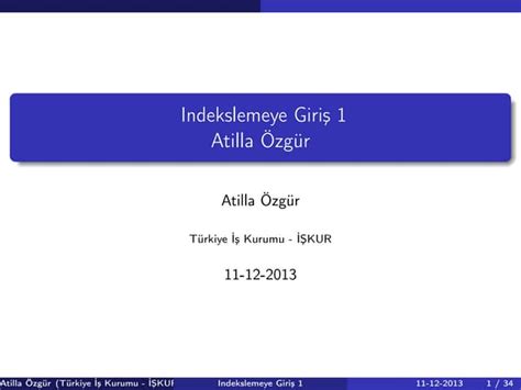 Indexing Eğitim1 Ppt