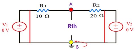 Download Thevenins Equivalent Resistance Electrical Circuit Voltage Sources Royalty Free Stock