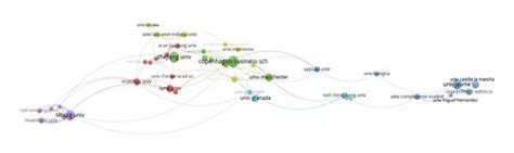 institutional networks source own elaboration with web of science and