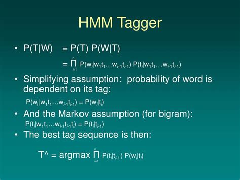 Ppt Pos Tagging Hmm Taggers Powerpoint Presentation Free Download