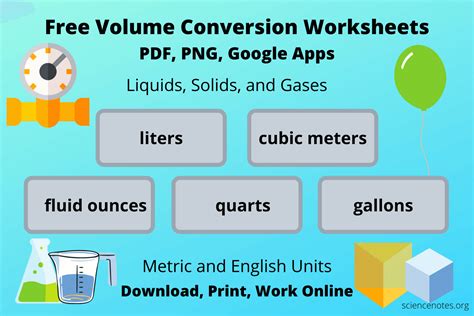 Free Volume Conversion Worksheets And Quizzes