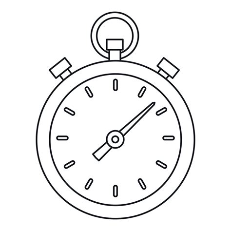 Stopwatch Icon Outline Style 15222117 Vector Art At Vecteezy
