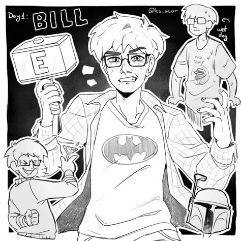 Post By Lcs Scar · 6 Images Cartoon Nerd Bill Dickey X Oc Bill