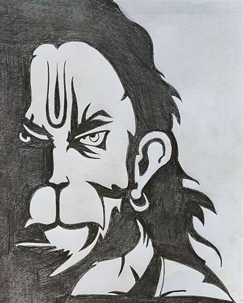 Hanuman Ji Drawing Easy Lord Hanuman Drawing Pencil Sketch Easy God