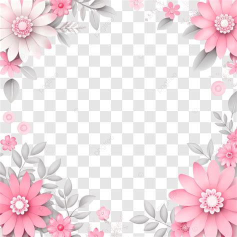 종이 컷 꽃 테두리 핑크 따뜻한 그림 종이 컷 꽃 테두리 분홍색 Png 일러스트 및 이미지 에 대한 무료 다운로드 Pngtree