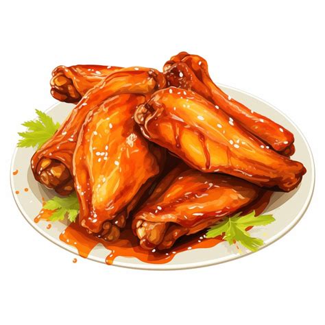 Chicken Wings Clipart Fast Food  Graphics 300 Dpi Commercial Use