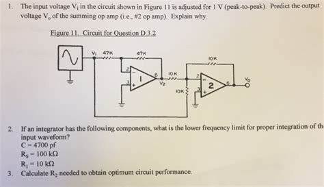 Solved Homework The Input Voltage V I In The Circuit Shown In Figure Is Adjusted For V