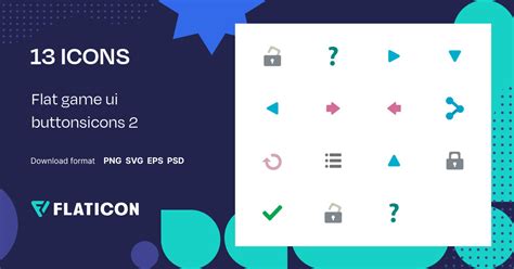Flat Game Ui Buttonsicons 2 Icon Pack 13 SVG Icons