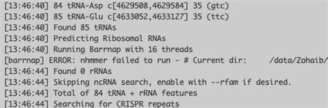 Nhmmer Failed To Run Issue Tseemann Prokka Github