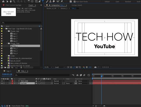 Create Clean Logo Reveal Animation In After Effects Tutorial And Template Tech How