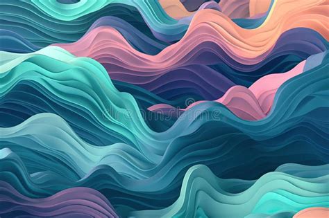 Mesmerizing Wave Patterns In Abstract Background Design For Your Creative Project Stock