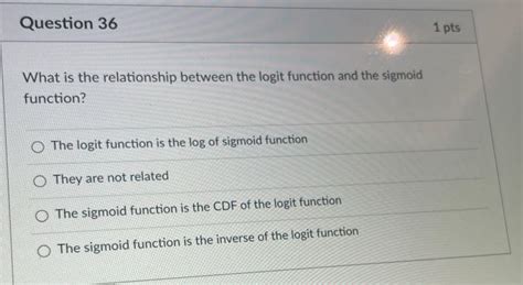 Solved Question 36 1 Pts What Is The Relationship Between