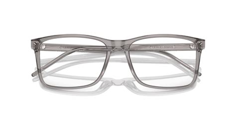 Giorgio Armani Ar7258 Rectangle Glasses With Grey Frame David Clulow