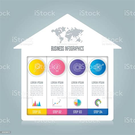 4 옵션 부품 또는 프로세스와 Infographic 위한 창조적인 개념 타임 라인 Infographic 비즈니스 디자인과 마케팅 아이콘이 프레 젠 테이 션 연례 보고서