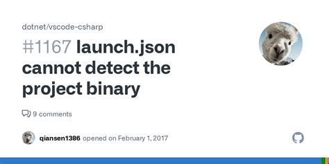 Launchjson Cannot Detect The Project Binary · Issue 1167 · Dotnetvscode Csharp · Github