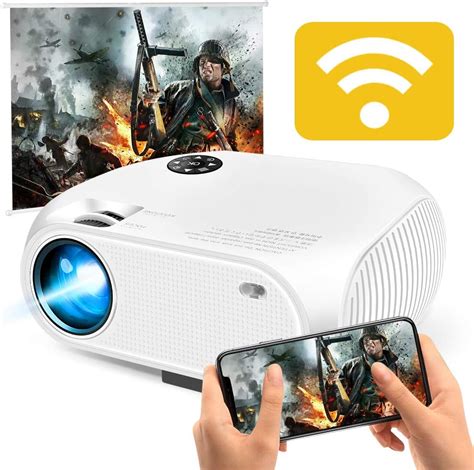 Amazon Com WiFi Wireless Projector 3800 Lumens DIWUER Portable Mini Video Projectors For Home