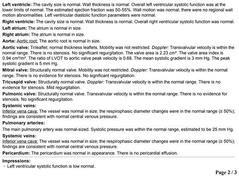 Echocardiogram Results Is This Normal Its Says My Ejection Fraction