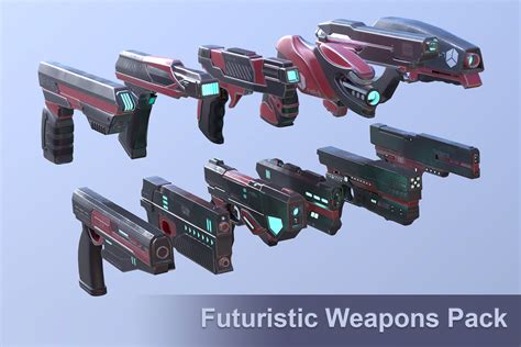 Futuristic Weapons Pack 2 3d Weapons Unity Asset Store