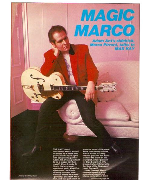 Marco Pirroni With His White Falcon Guitar Adam Ant Marc Bolan
