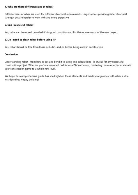 PPT A Comprehensive Guide On Rebar Cutting Bending Sizing And Calculating PowerPoint
