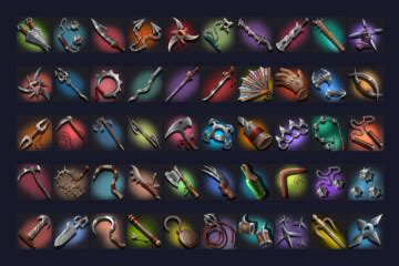 Free Different Weapon RPG Icons Download CraftPix Net