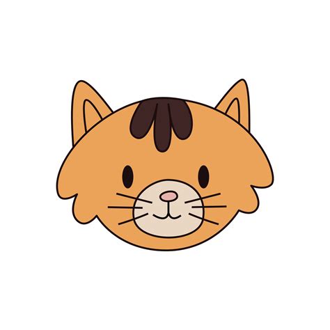 Orange Cat Head Clipart