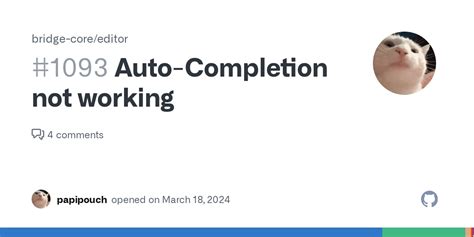 Auto Completion Not Working · Issue 1093 · Bridge Coreeditor · Github