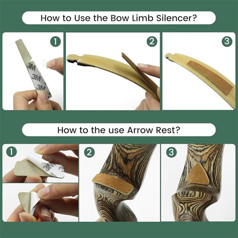 Bow Limb Covers Traditional Bow Silencing Kit Calf Hair Limb