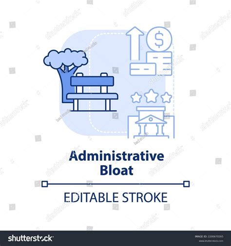 Administrative Bloat Light Blue Concept Icon Stock Vector Royalty Free