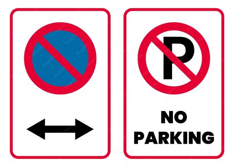 No Parking Print Ready Sign Vector Premium Vector
