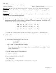 Understanding Confidence Intervals And Hypothesis Testing Course Hero