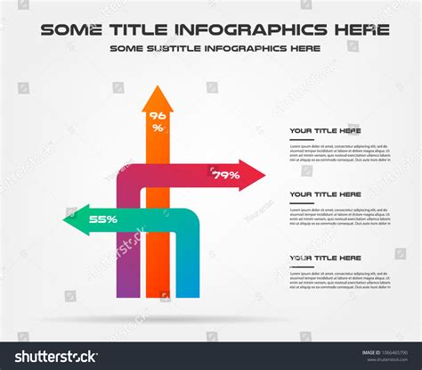 Icons Infographics Arrows Element Chart Graph Stock Vector Royalty Free 1066465790