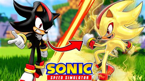 Shadow Turns Into Super Shadow In Sonic Speed Simulator Roblox Youtube