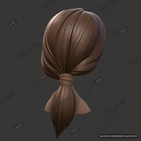Ai创作图cg变形设计 立体鼠绘 3d人物设计 假发插画 Poly风格 3d卡通女孩 3dmax人物 3d原创 仿3d卡通形象 手绘麻花辫