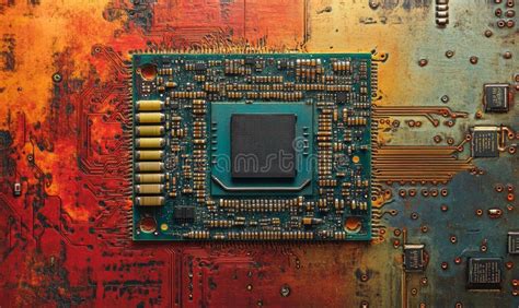 Computing Processor Cpu Microchip And Electronic Circuit Boardcomputer Digital Background