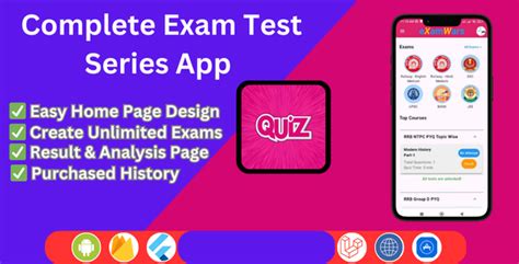 Flutter Exam Test Series App With Admin Panel By Dizitaltrends Codecanyon